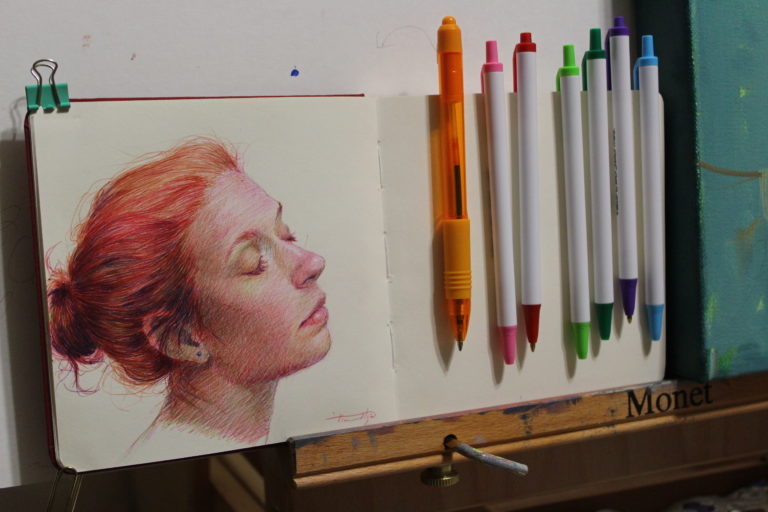 Ballpoint Pen Drawing Demo: When to Step Away? - Realism Today